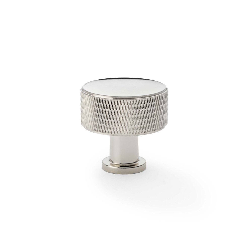 Alexander & Wilks Lucia Knurled Cupboard Knob - Polished Nickel - 35mm ...
