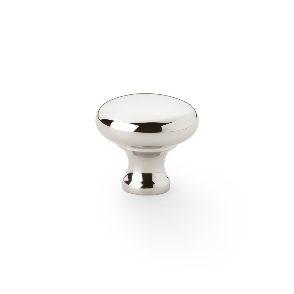 Alexander & Wilks Wade Round Cupboard Knob - Polished Nickel - 32mm - M Brock – Door & Gate ...