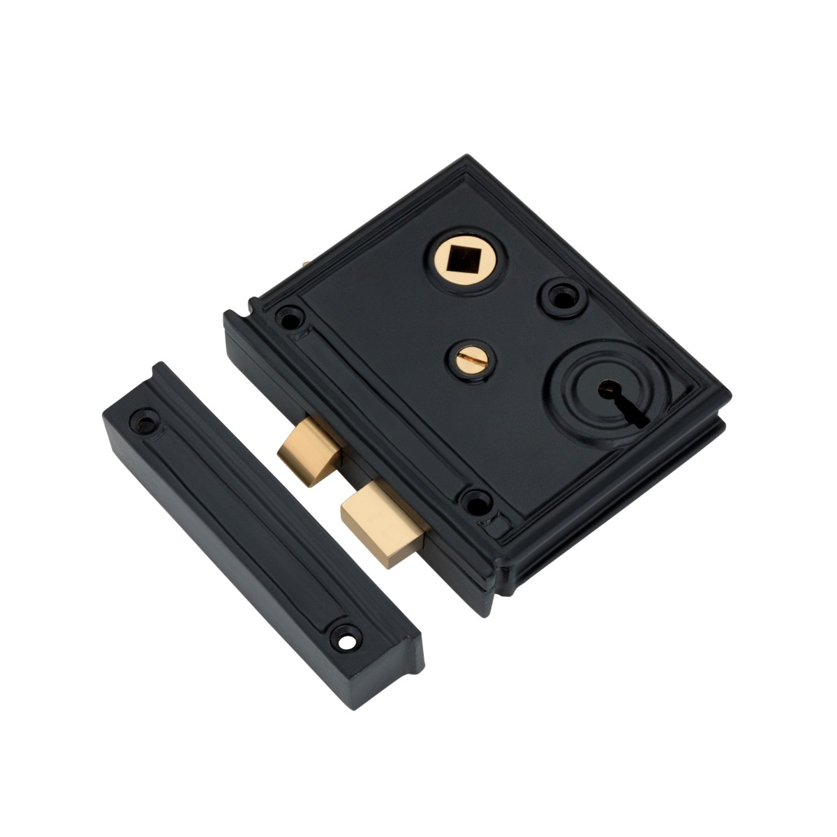 SB7109BLK Vertical Rim Lock Black - M Brock | Architectural Ironmongery ...
