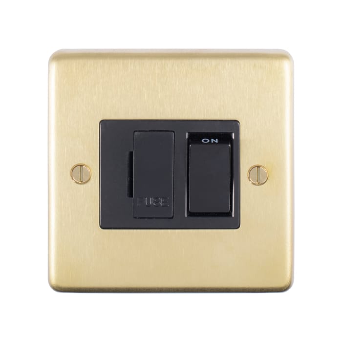 Eurolite Stainless steel Switched Fuse Spur - Satin Brass Eurolite ...