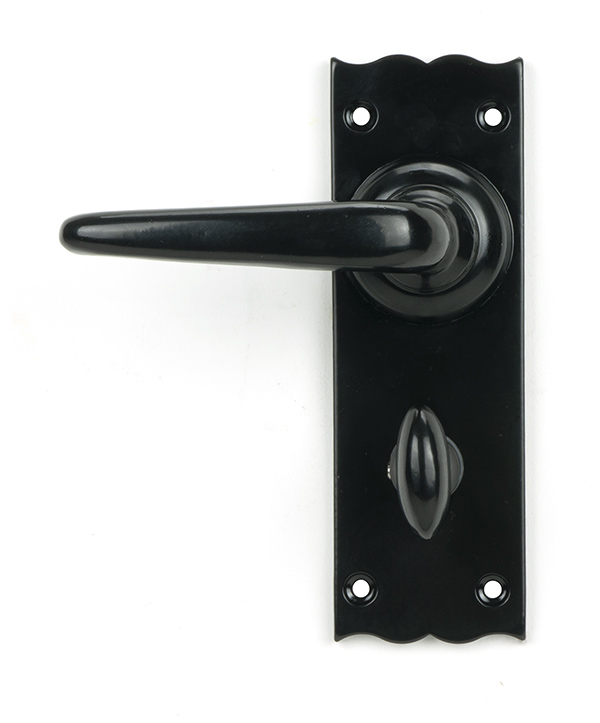 46569 Black Oak Lever Bathroom Set - M Brock – Door & Gate Solutions